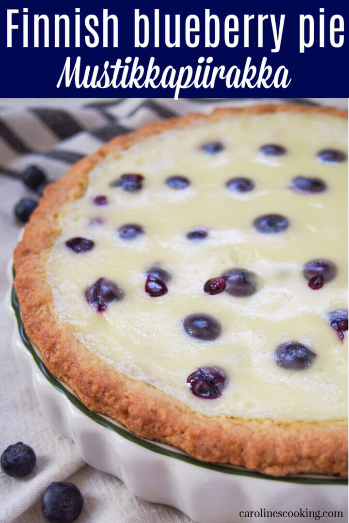 Finnish blueberry pie (Mustikkapiirakka) - Caroline's Cooking