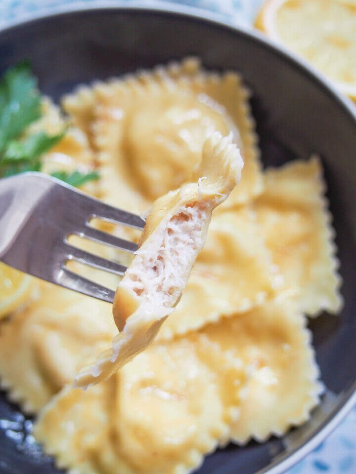 Crab ravioli - Caroline's Cooking