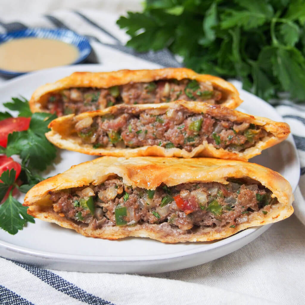 Hawawshi (ground/minced meat pitas) - Caroline's Cooking