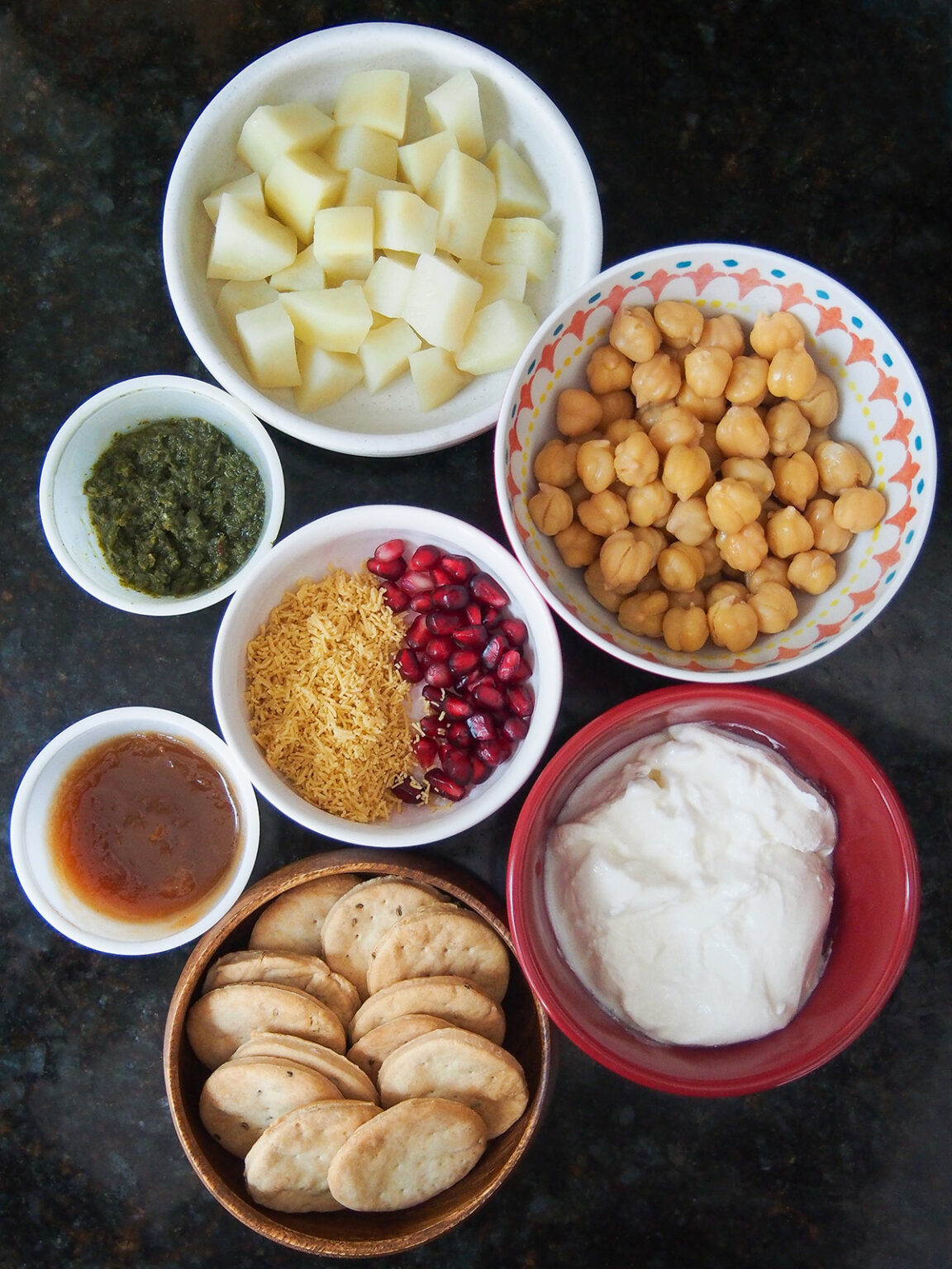 Papdi chaat (Indian street food snack) - Caroline's Cooking