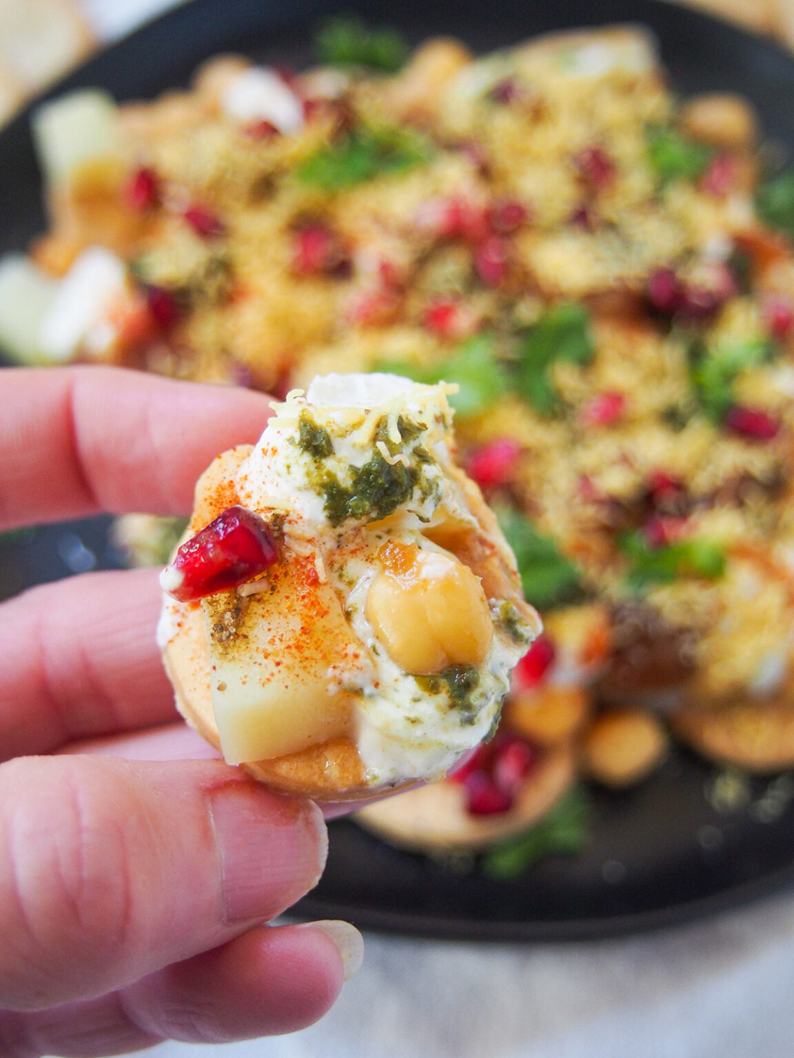 Papdi chaat (Indian street food snack) - Caroline's Cooking