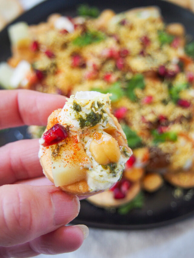 Papdi chaat (Indian street food snack) - Caroline's Cooking