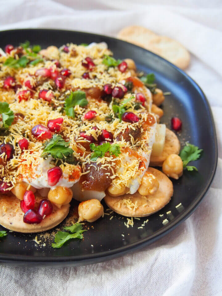 Papdi chaat (Indian street food snack) - Caroline's Cooking