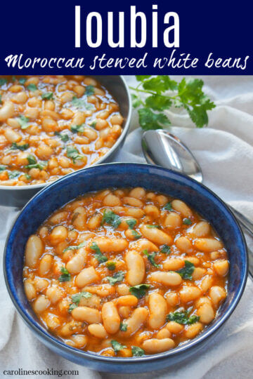 Loubia (Moroccan stewed white beans) - Caroline's Cooking