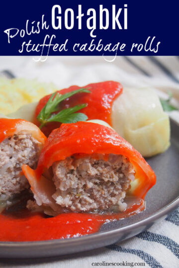 Gołąbki (golabki) - Polish stuffed cabbage rolls - Caroline's Cooking