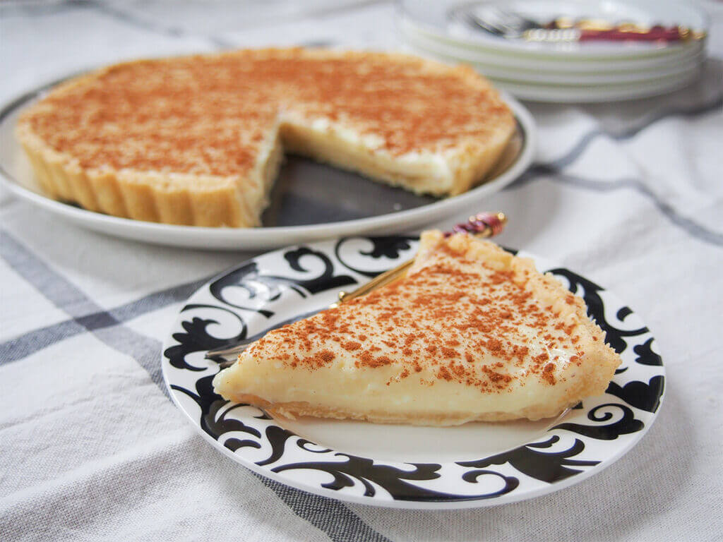 Milk tart (melktert) - Caroline's Cooking
