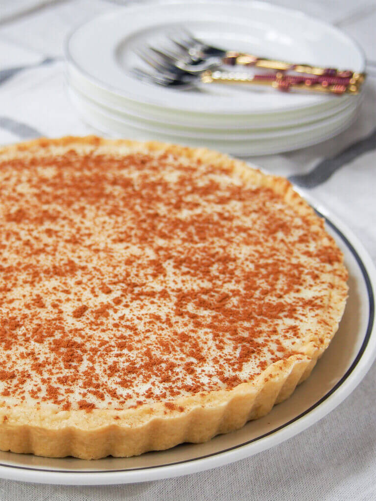 Milk tart (melktert) - Caroline's Cooking