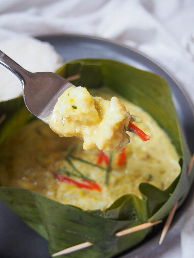 Cambodian fish amok (amok trey) - Caroline's Cooking