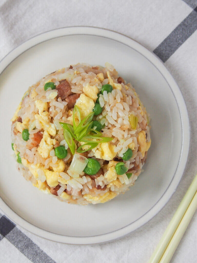 Chashu chahan (Japanese fried rice with pork belly) - Caroline's Cooking
