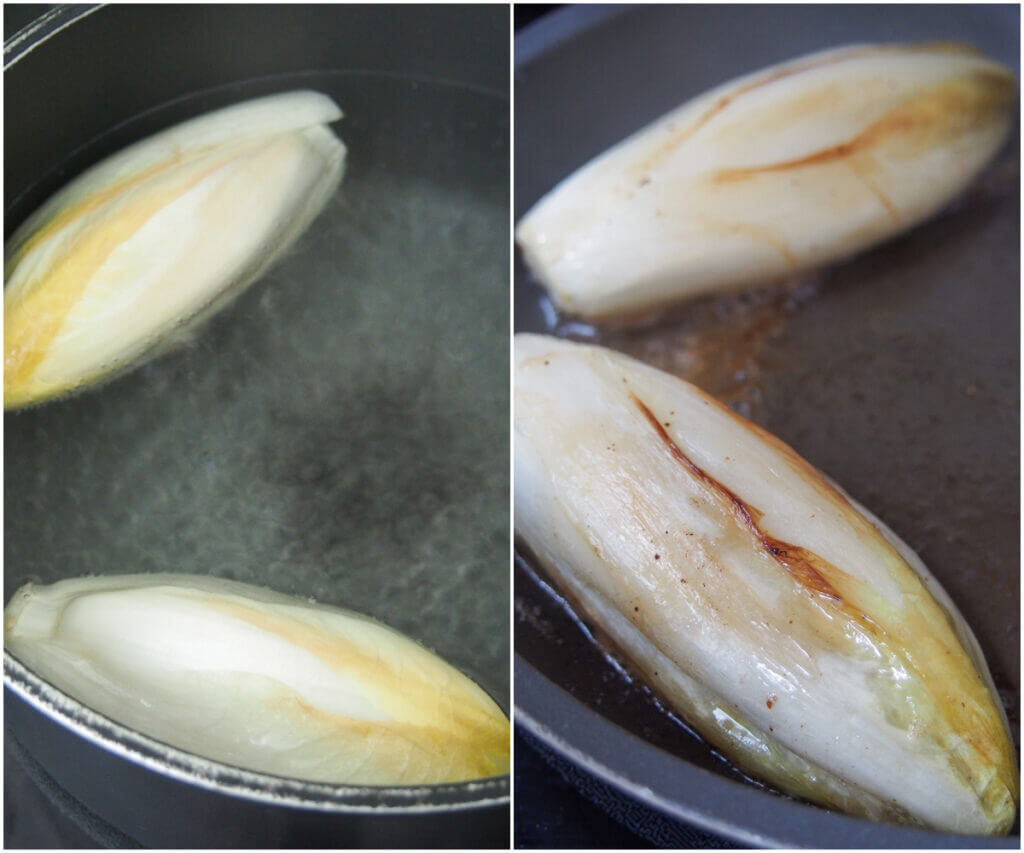 Endives au jambon (Belgian endive gratin with ham) - Caroline's Cooking