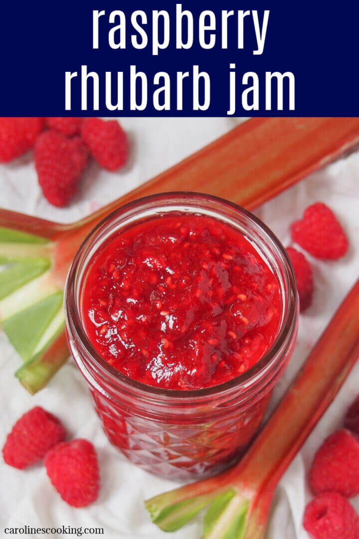 Raspberry rhubarb jam - Caroline's Cooking