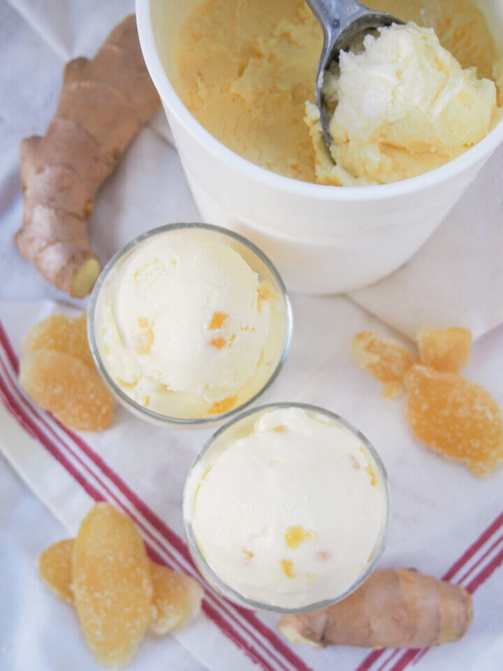 Ginger ice cream - Caroline's Cooking