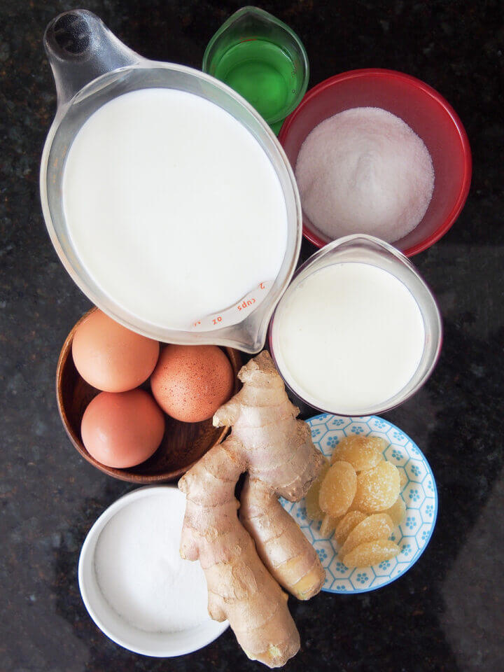 Ginger ice cream - Caroline's Cooking