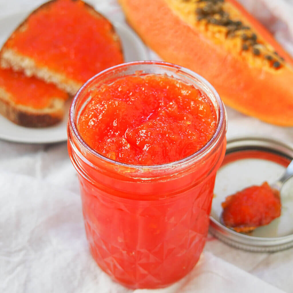 Papaya jam - Caroline's Cooking