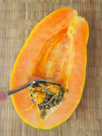 Papaya boat - Caroline's Cooking