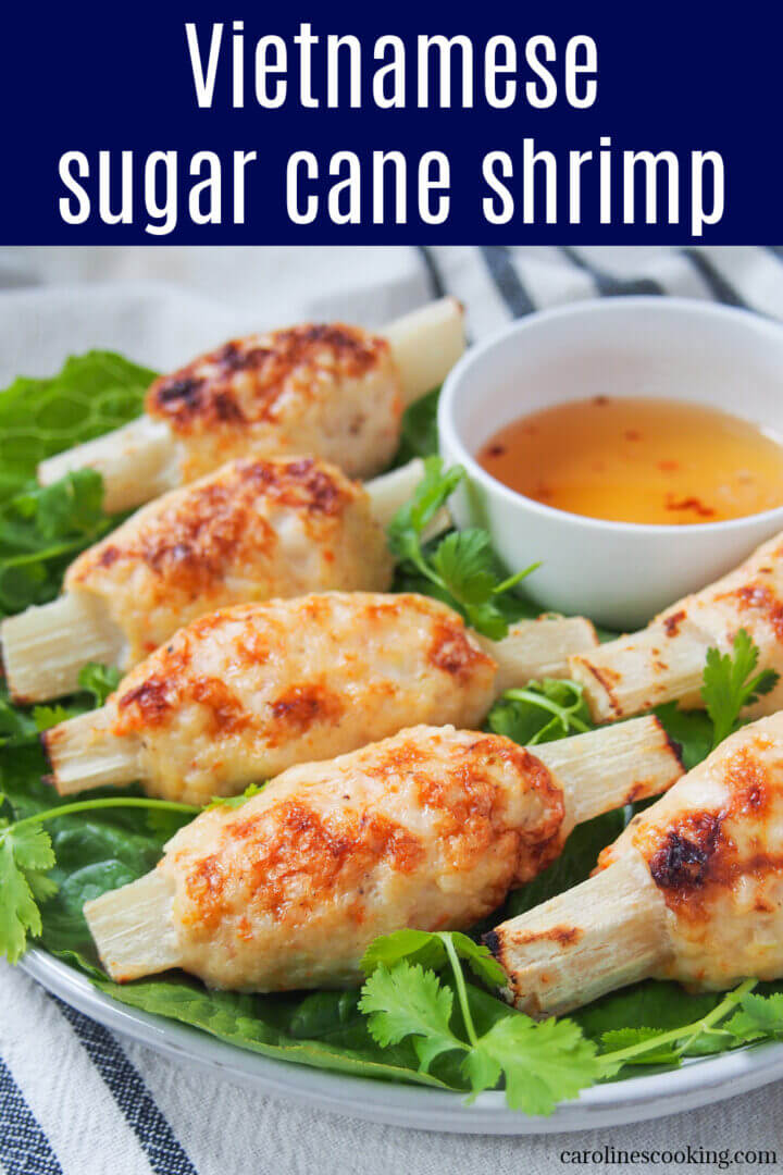 Vietnamese sugar cane shrimp (chạo tôm) - Caroline's Cooking