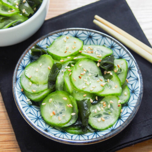 Sunomono - Japanese cucumber salad - Caroline's Cooking