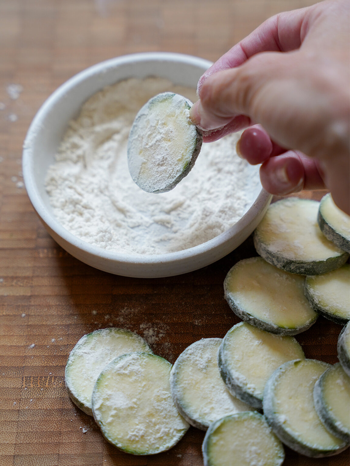 Korean zucchini fritters - hobak jeon - Caroline's Cooking