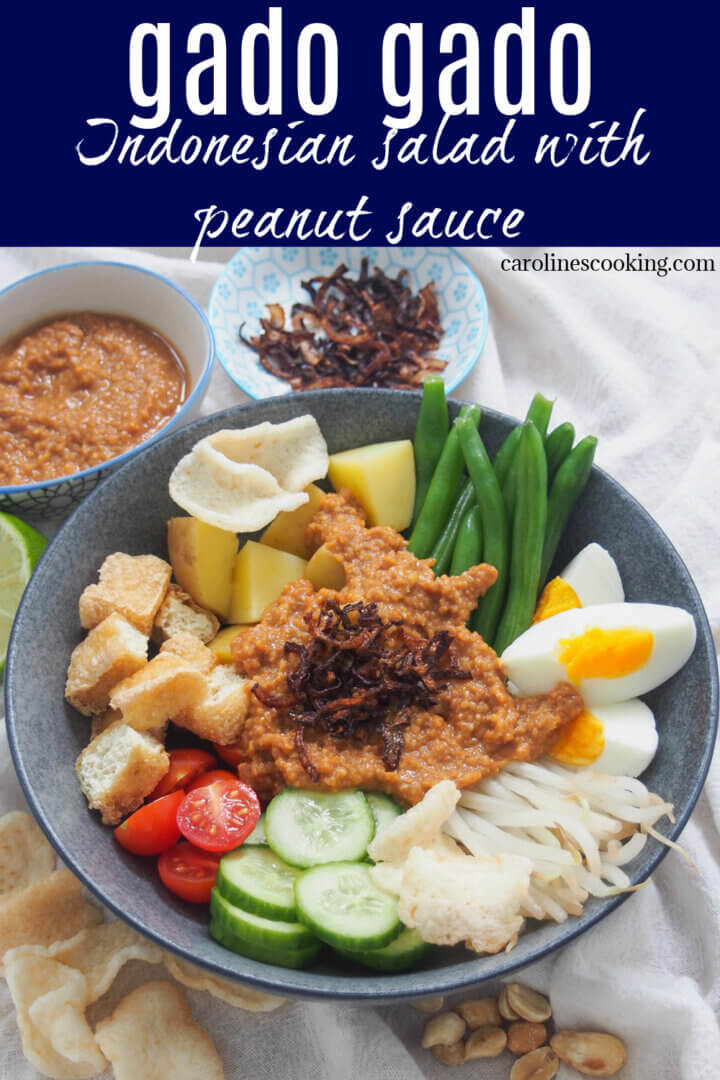 Gado gado (Indonesian salad with peanut sauce) - Caroline's Cooking