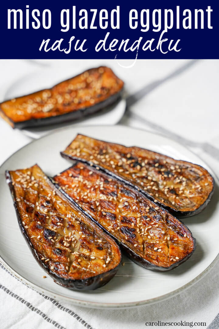 Miso glazed eggplant (nasu dengaku) - Caroline's Cooking