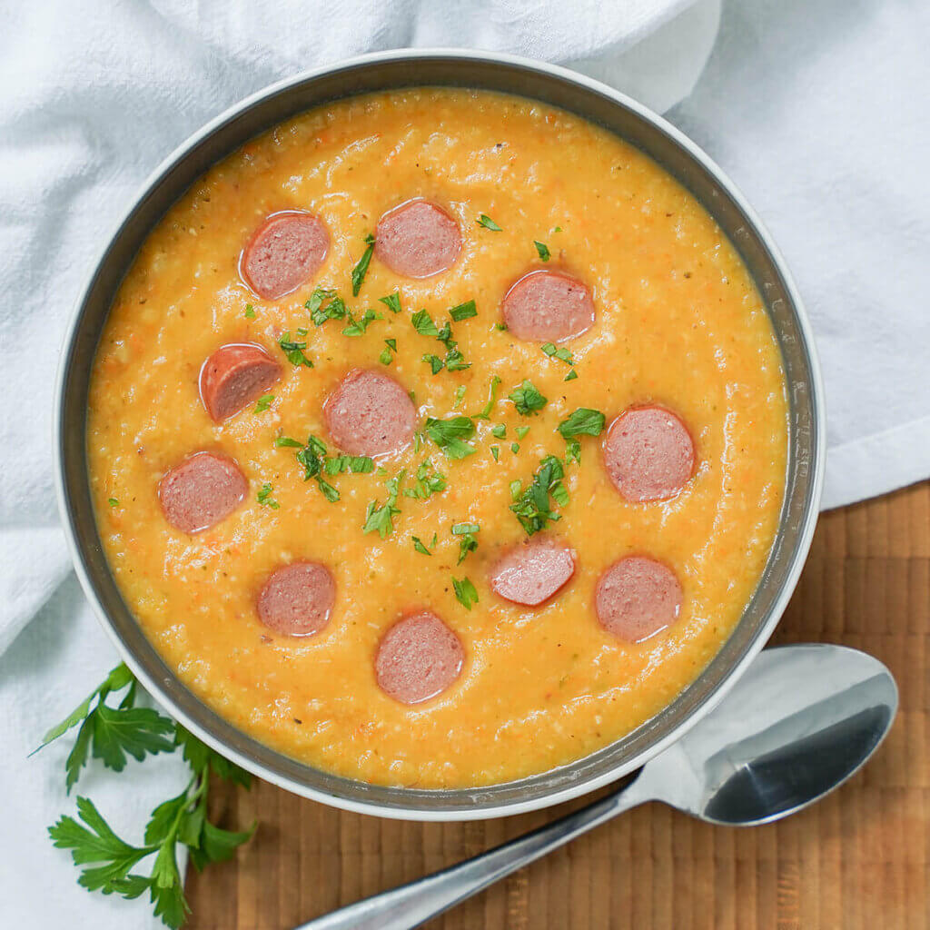German potato soup (Kartoffelsuppe) - Caroline's Cooking