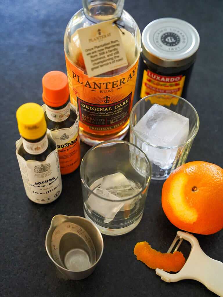 Rum old fashioned - Caroline's Cooking