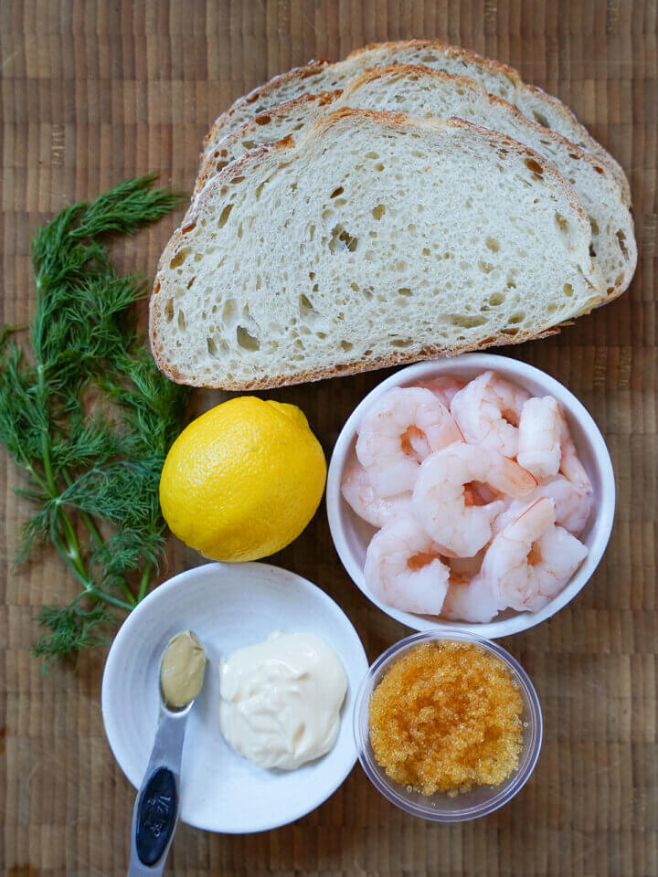 Toast Skagen (Swedish shrimp toast) - Caroline's Cooking