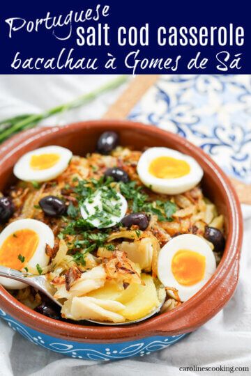 Bacalhau à Gomes de Sá (Portuguese salt cod casserole) - Caroline's Cooking