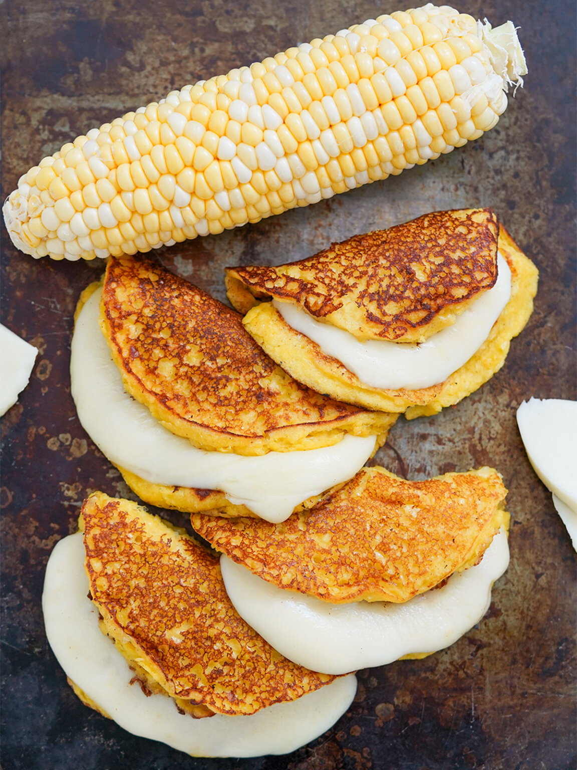 Cachapas (Venezuelan corn pancakes) - Caroline's Cooking
