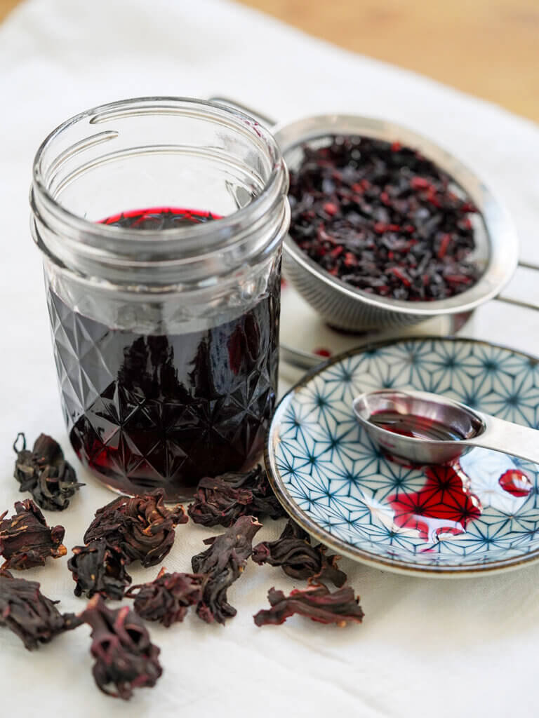 Hibiscus syrup - Caroline's Cooking