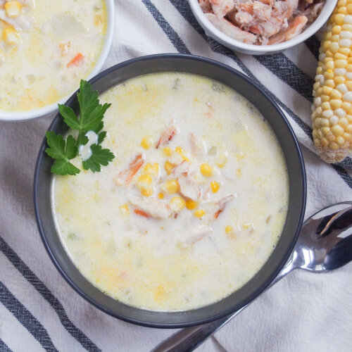 Crab and corn chowder - Caroline's Cooking