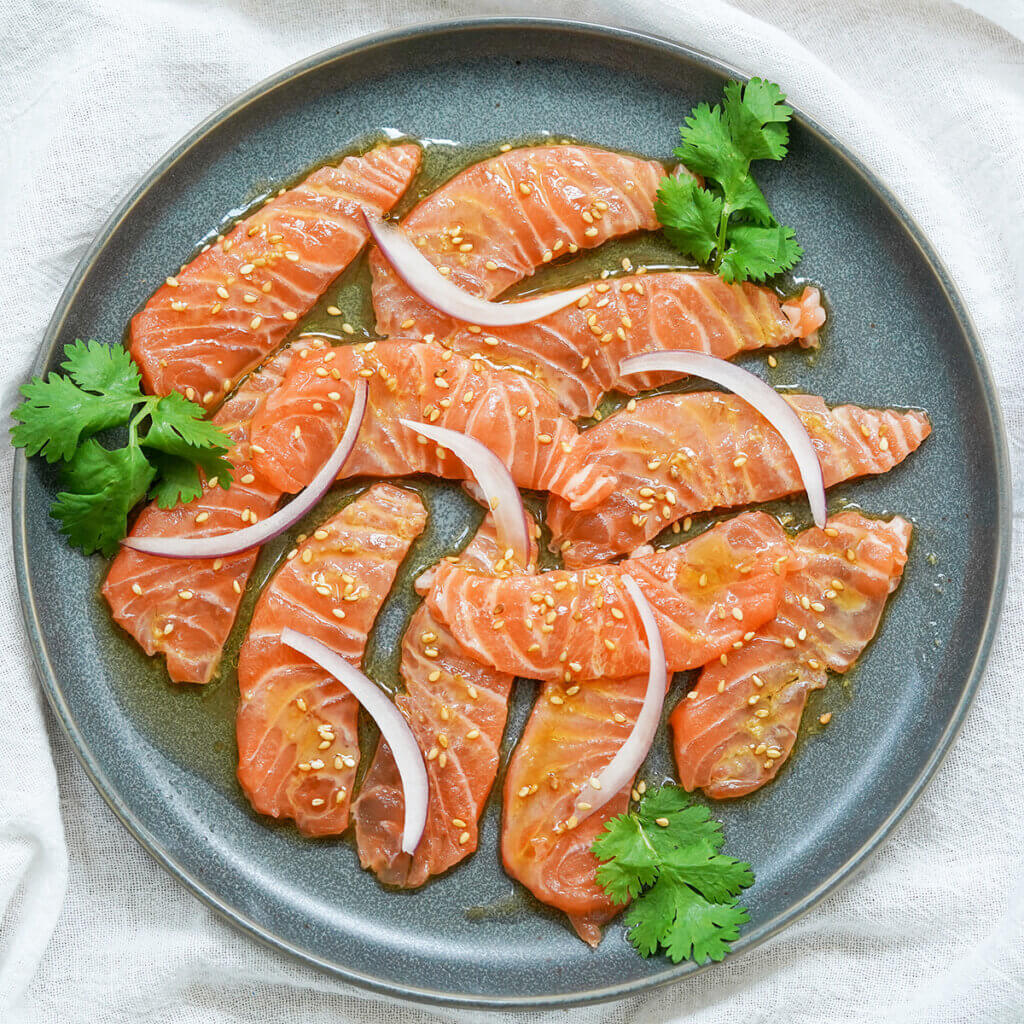 Salmon crudo - Caroline's Cooking