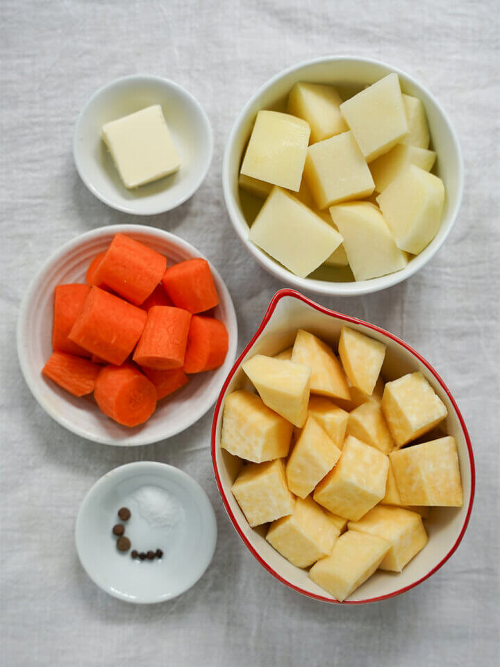 Swedish root vegetable mash (rotmos) - Caroline's Cooking